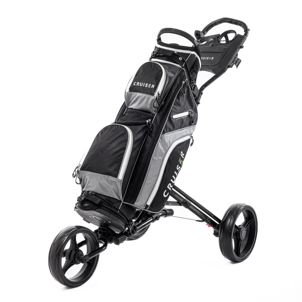 CR-6 Deluxe Three Wheel Trolley - Black – Cruiser Golf