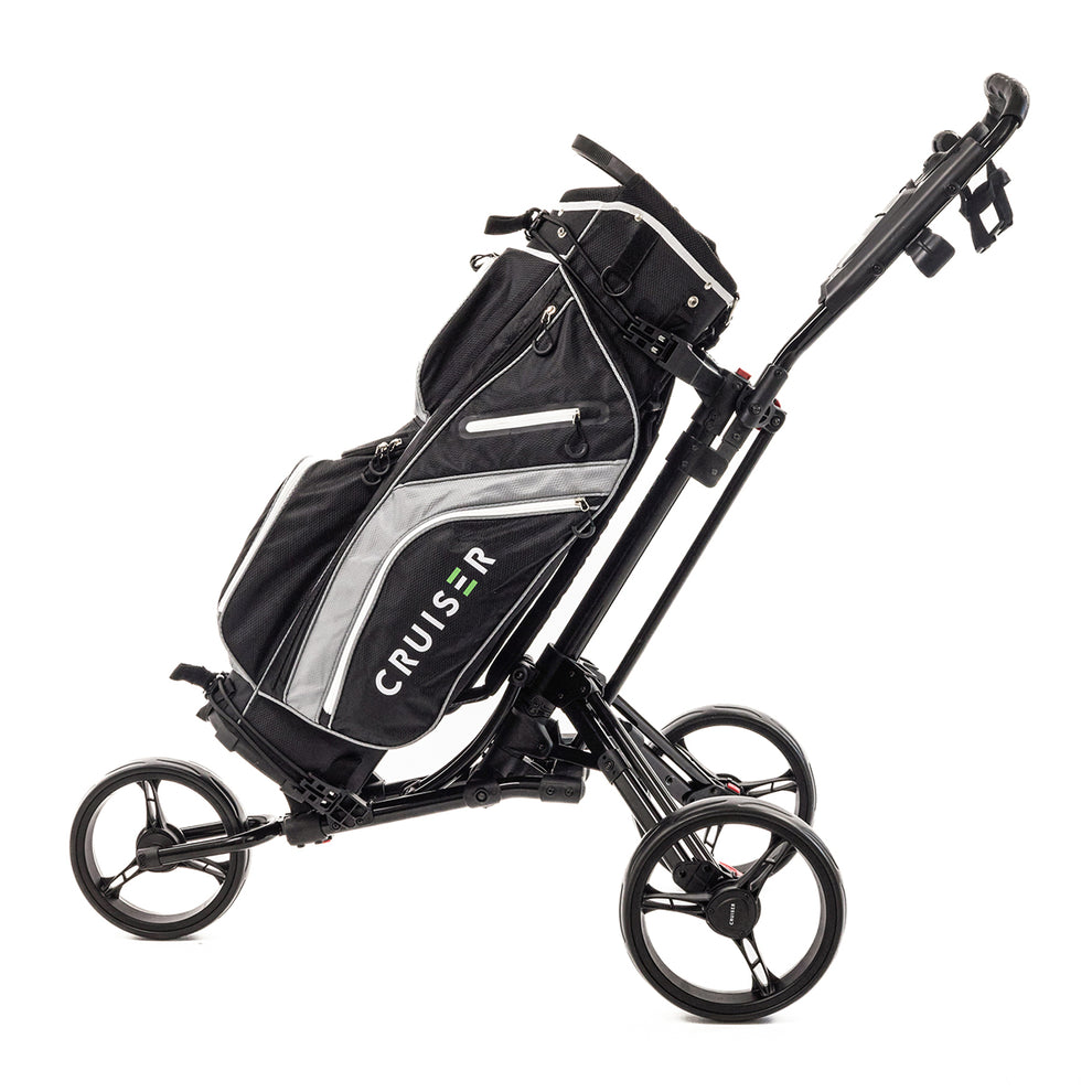 CR-6 Deluxe Three Wheel Trolley - Black – Cruiser Golf